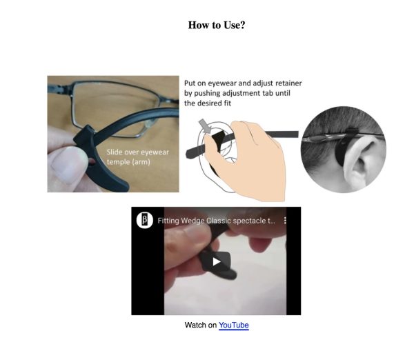 Wedge Classic Ear Hooks - Tampines Optical